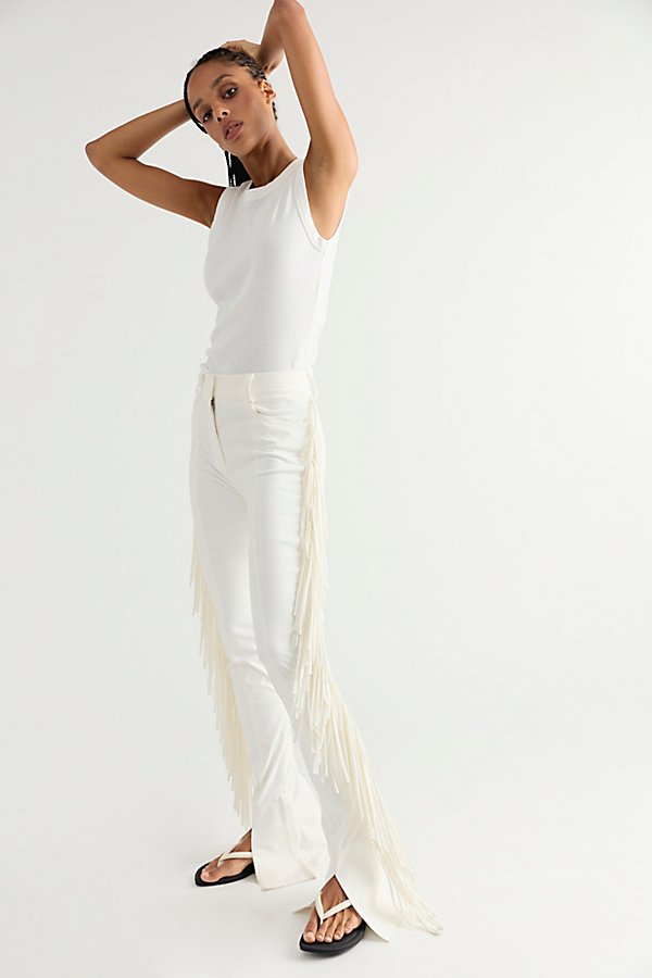 NORMA KAMALI Norma Kamali Fringe Slim Pants